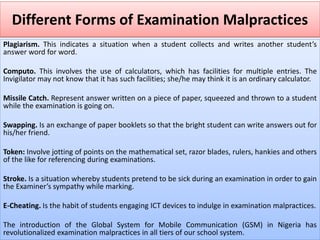 EXAMINATION MALPRACTICES and the effects | PDF