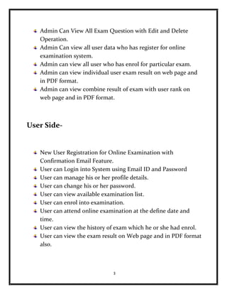 Examination Monitoring System for college | PDF