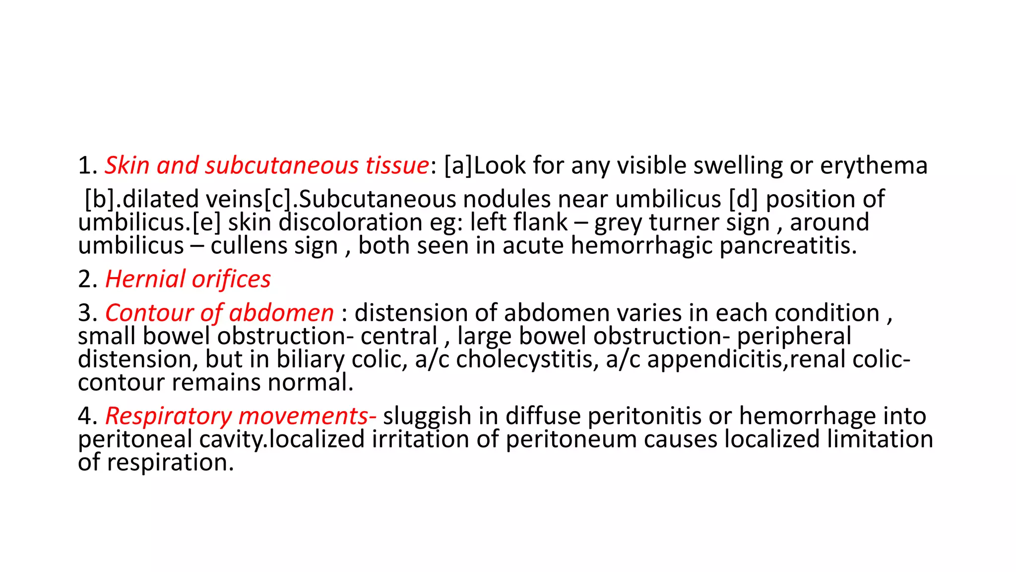 examination of abdomen.pptx | Digestive Disorders | Diseases and Conditions