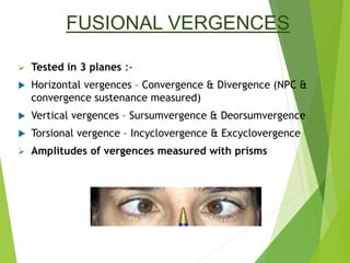 Examination of a case of squint | PPTX