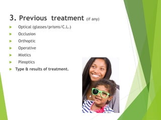Examination of a case of squint | PPTX