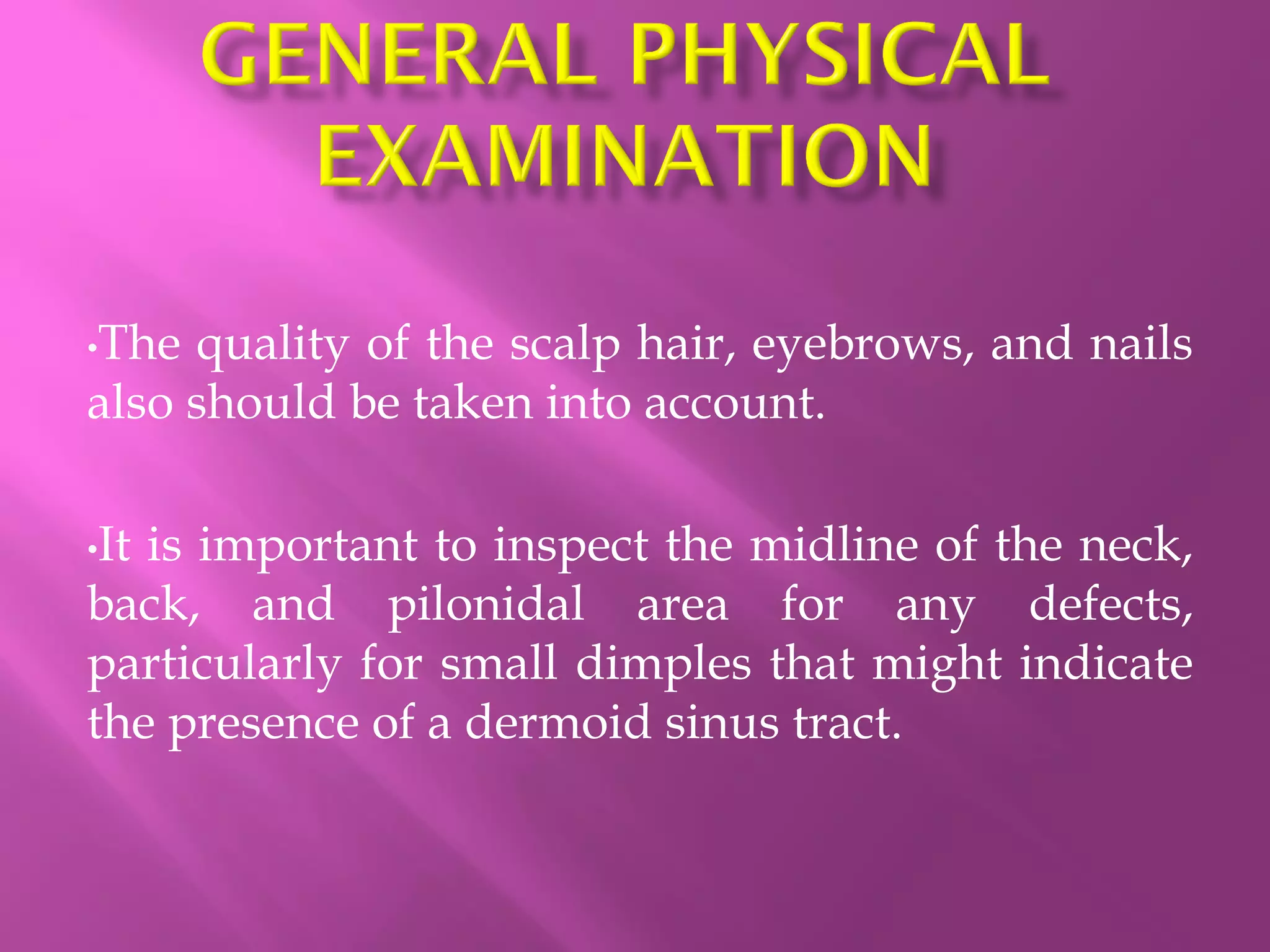 Neurological Examination of an infant | PDF