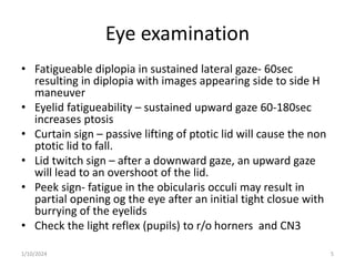 EXAMINATION OF A PATIENT WITH MYATHENIA GRAVIS.pptx