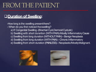 Examination of a swelling | PPTX
