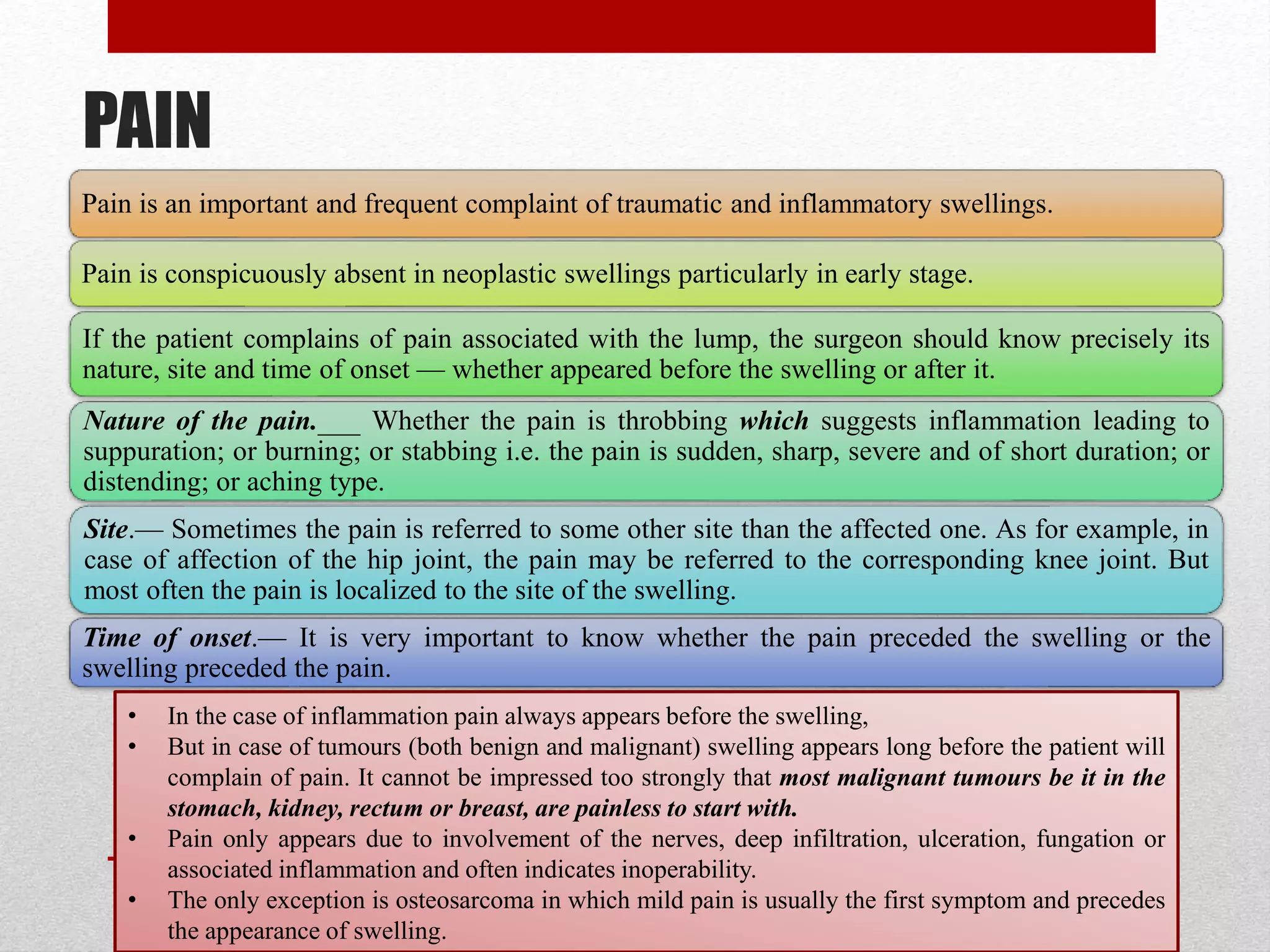 EXAMINATION OF SWELLING | PPTX