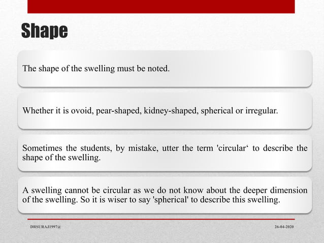 EXAMINATION OF SWELLING | PPTX