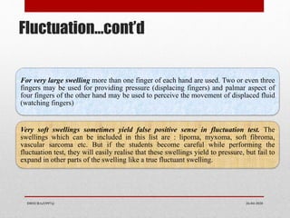 EXAMINATION OF SWELLING | PPTX