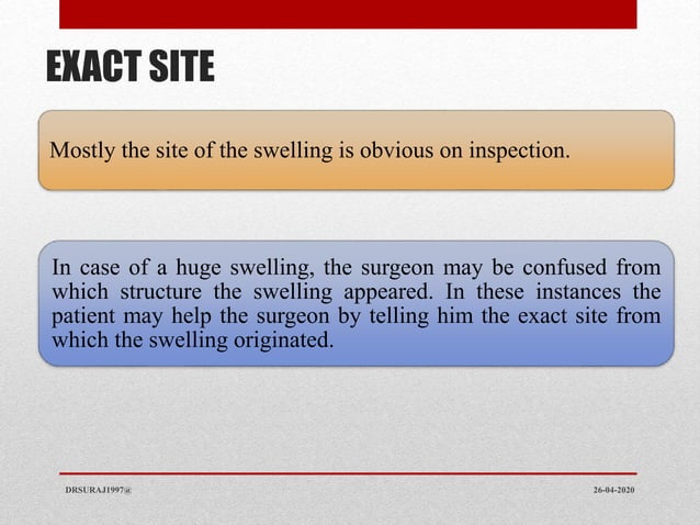 EXAMINATION OF SWELLING | PPTX