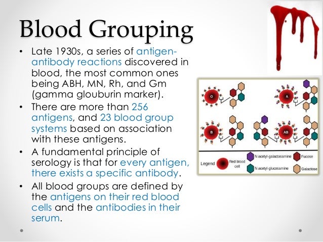 Examination of blood