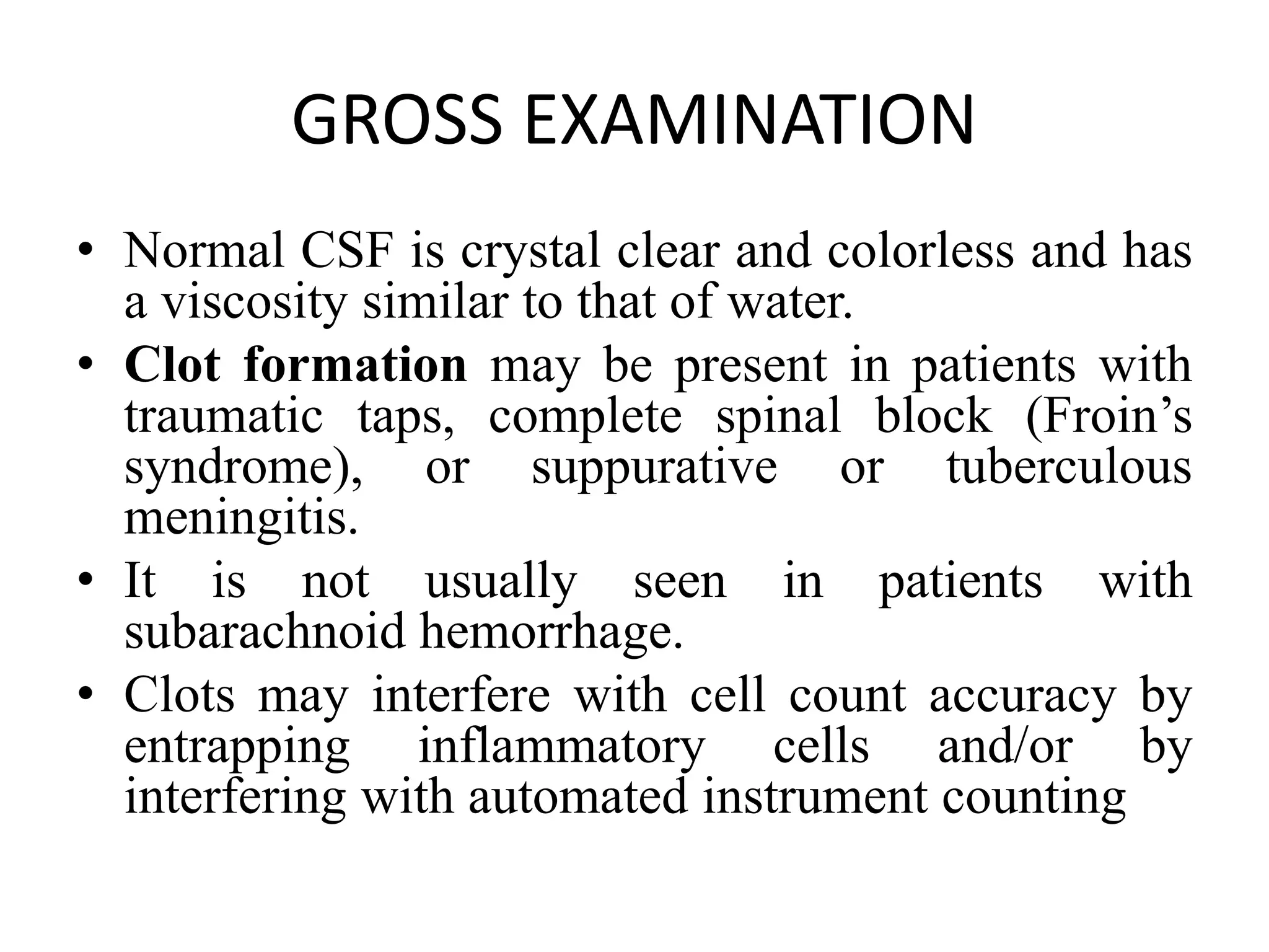 Pathological examination of body fluids | PPTX