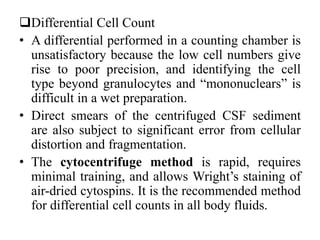 Pathological examination of body fluids | PPTX