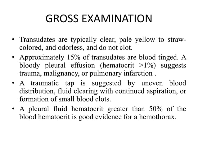 Pathological examination of body fluids | PPTX | Blood Disorders ...