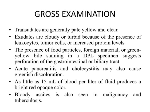 Pathological examination of body fluids | PPTX | Blood Disorders ...