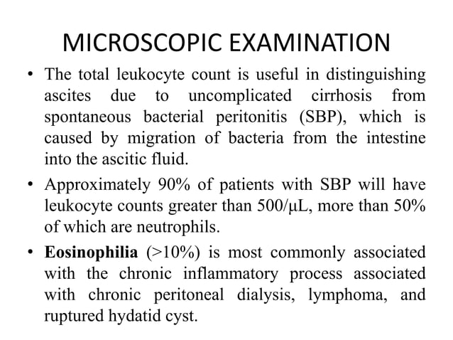 Pathological examination of body fluids | PPTX | Blood Disorders ...