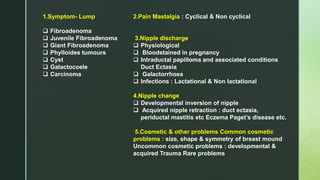 Breast and it's benign diseases | PPTX