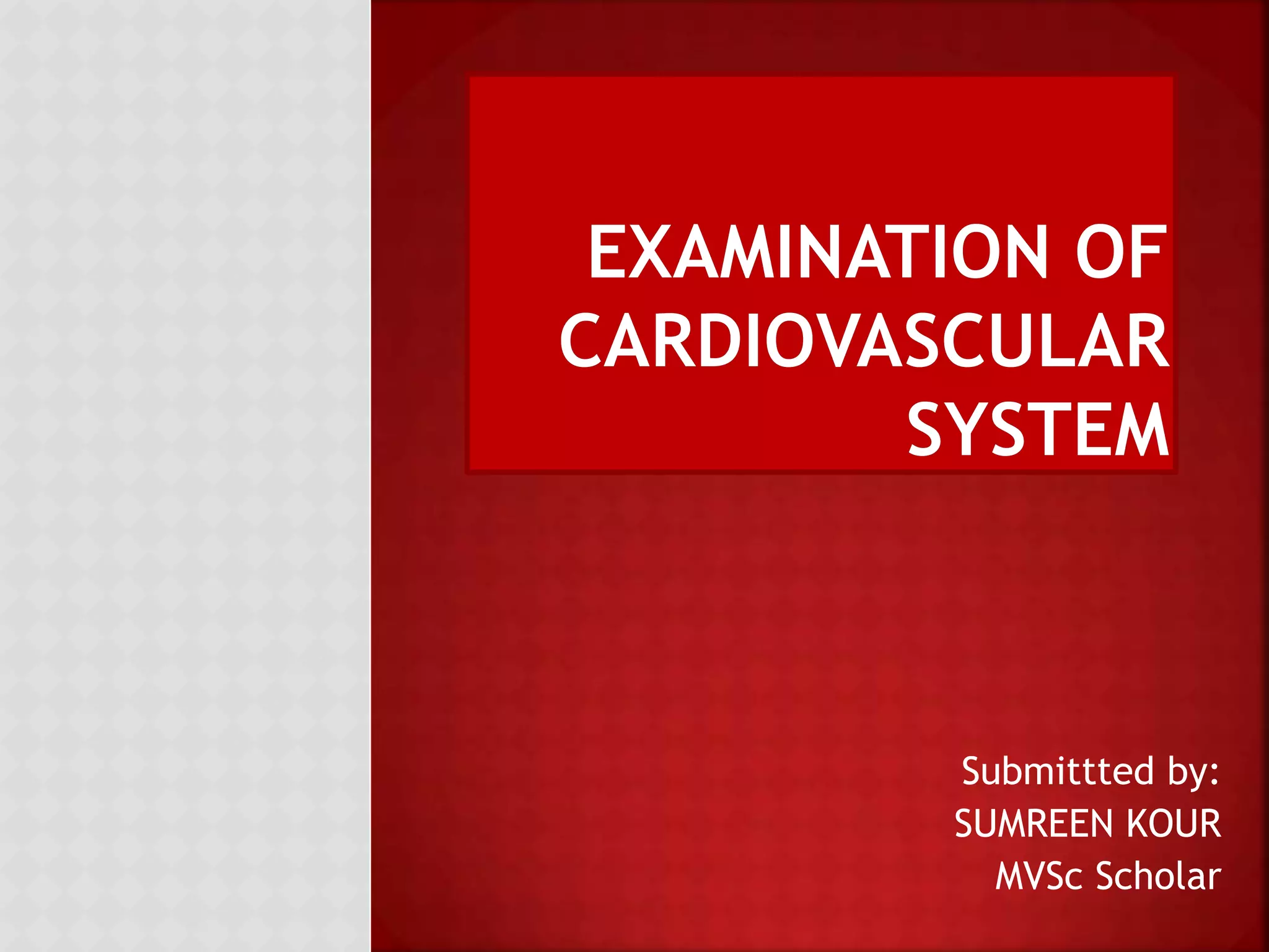 Cardiovascular Exam Detailed Oxford Medical Education
