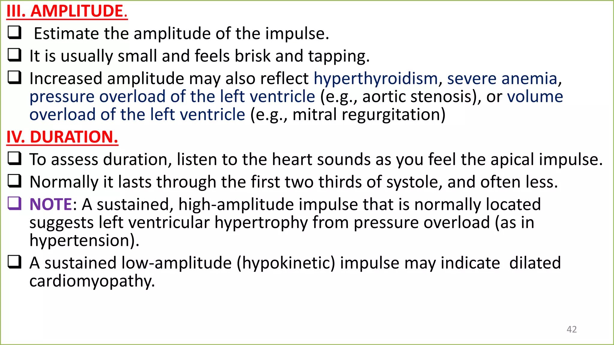Examination of cardiovascular system in Pediatrics | PDF
