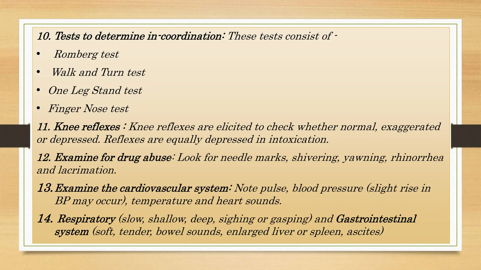 Examination of case of Drunkenness ( Forensic Medicine) | PPTX
