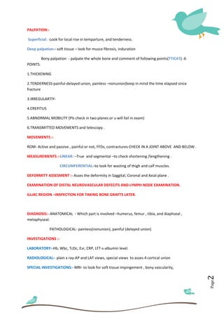 Examination of case of long bone nonunion lld | PDF