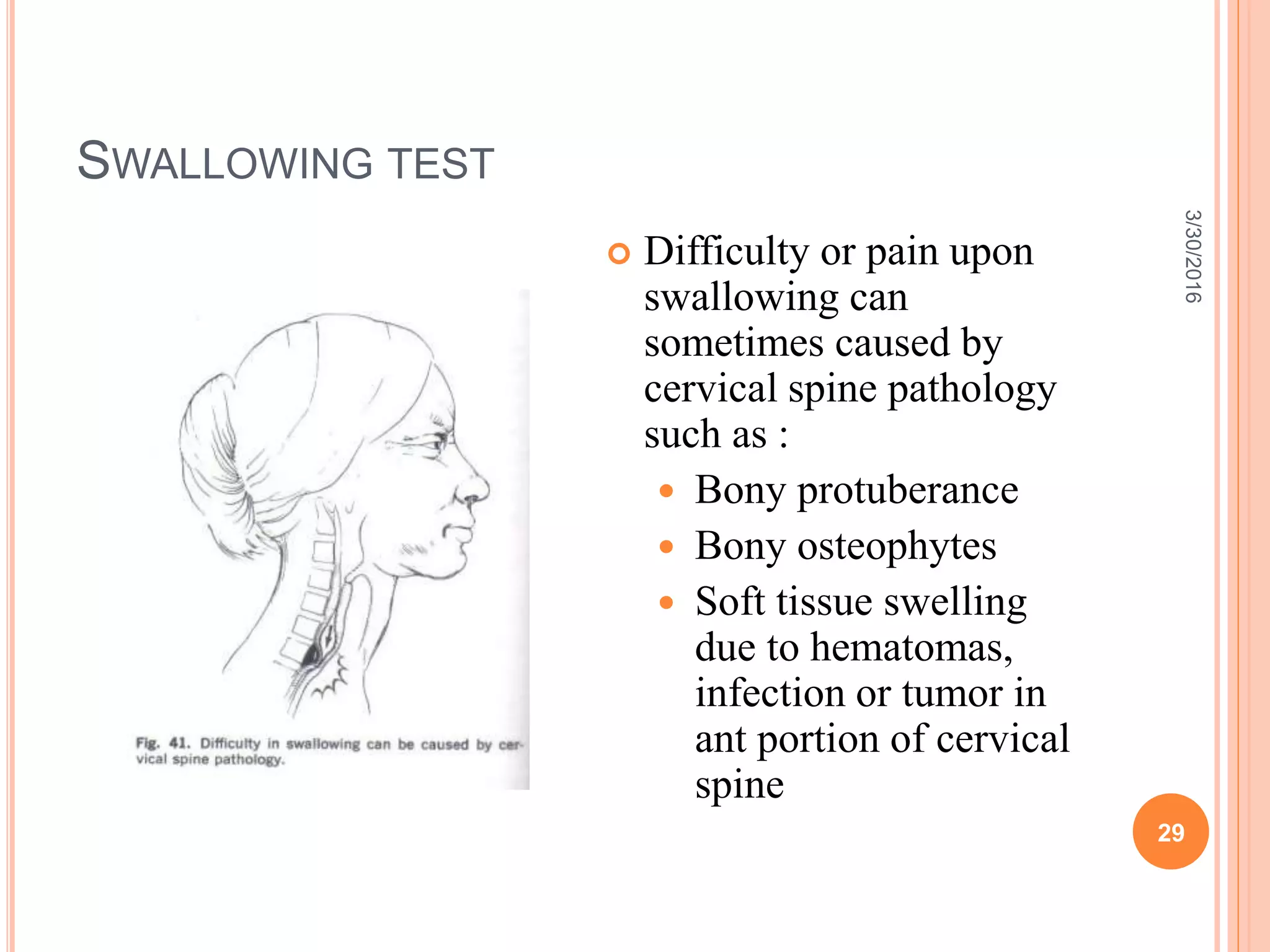 Examination of cervical disorder | PPTX