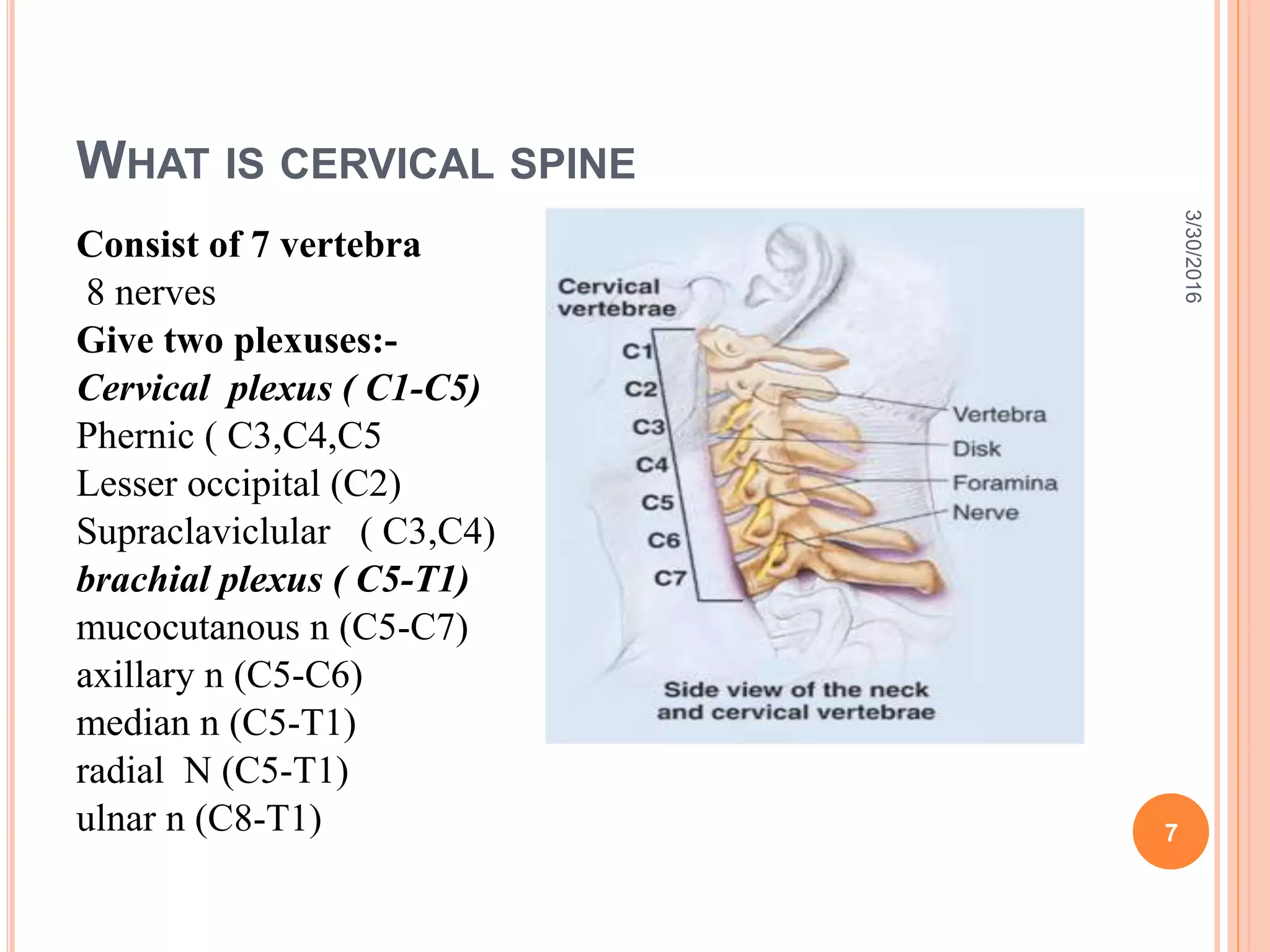 Examination of cervical disorder | PPTX