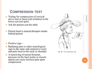 Examination of cervical disorder | PPTX