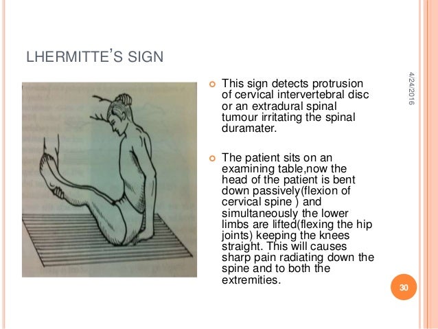 Examination of cervical disorder