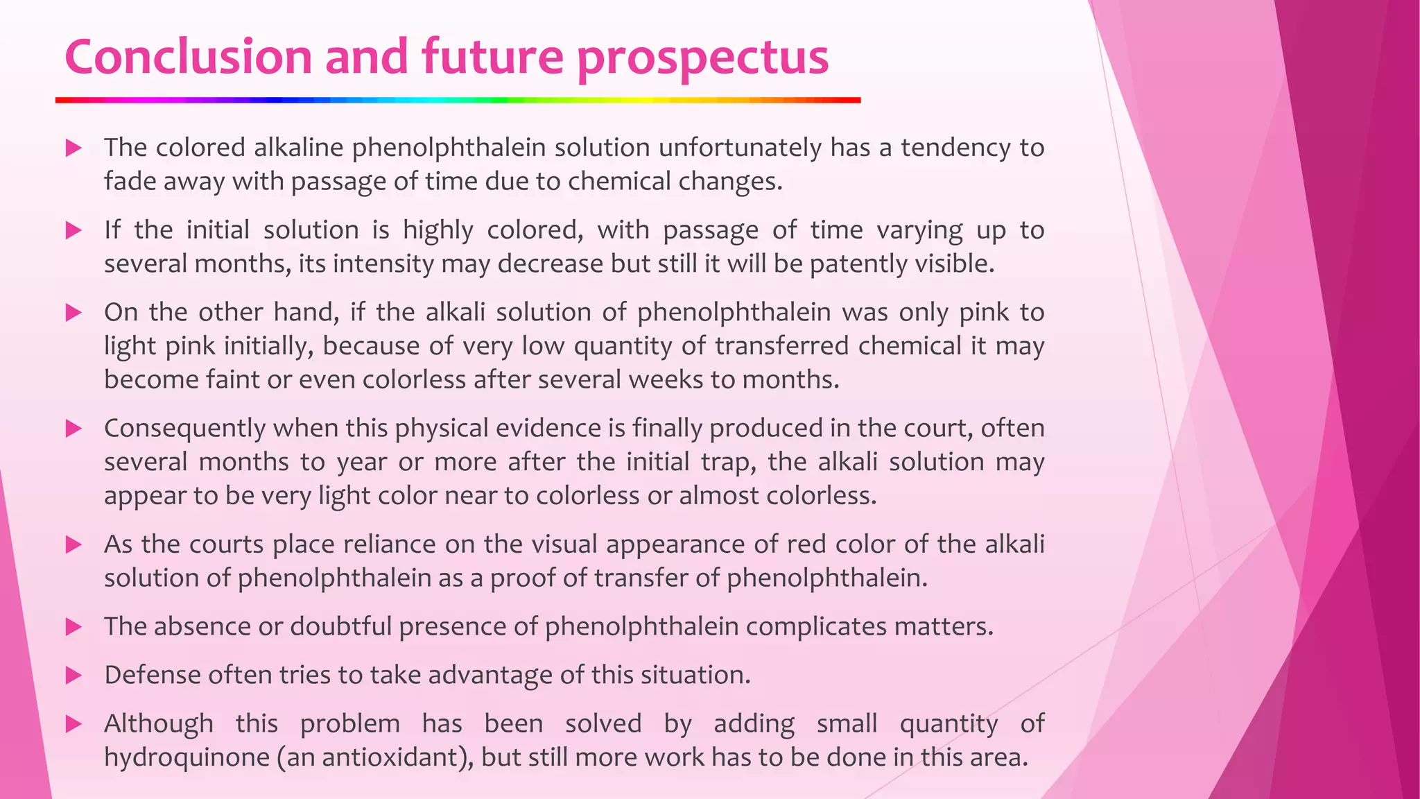 Examination of chemicals in trap cases | PPTX