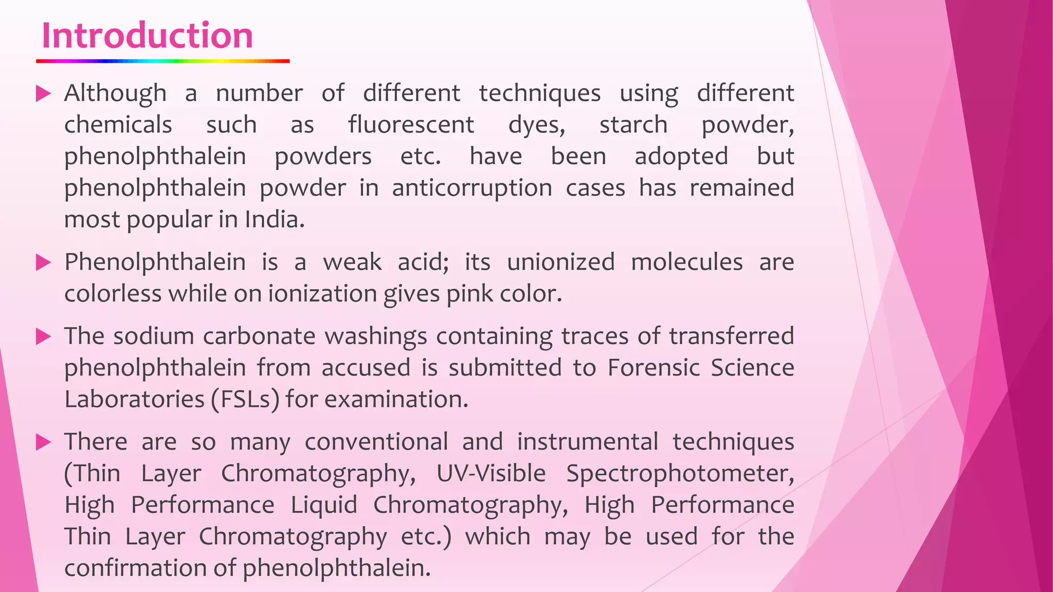 Examination of chemicals in trap cases | PPTX