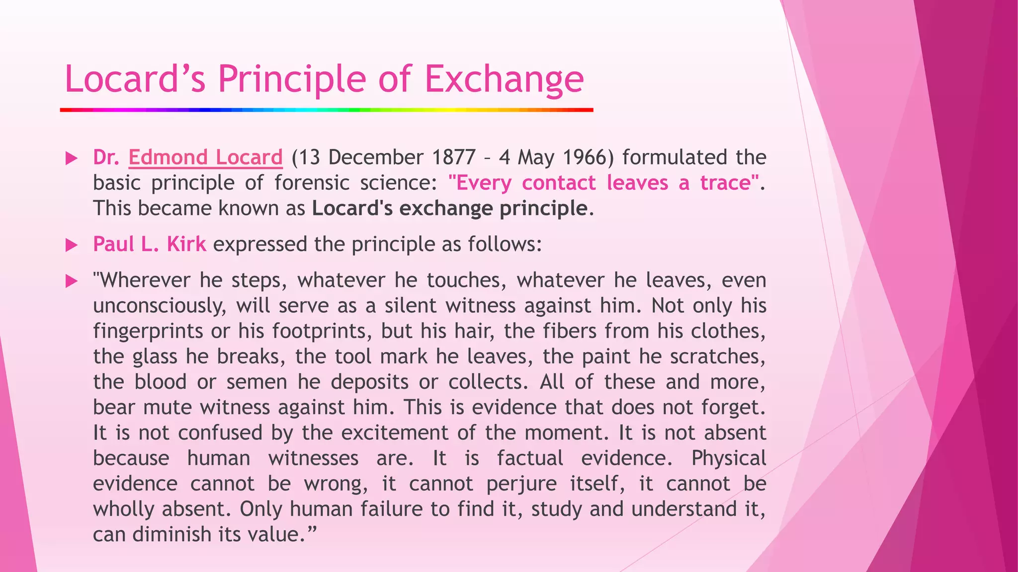 Examination of chemicals in trap cases | PPTX