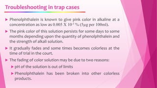 Examination of chemicals in trap cases | PPTX