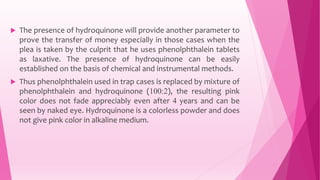 Examination of chemicals in trap cases | PPTX