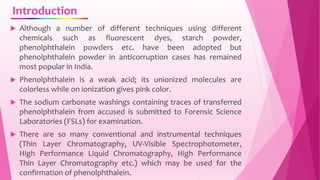 Examination of chemicals in trap cases | PPTX