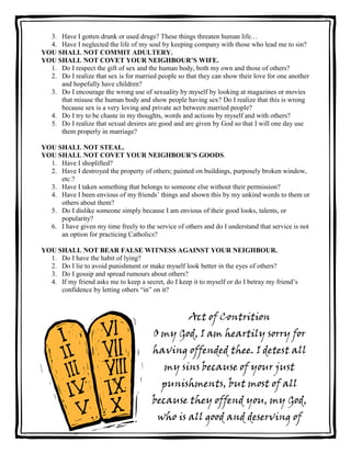 Examination of conscience | DOCX | Christianity | Religion & Spirituality