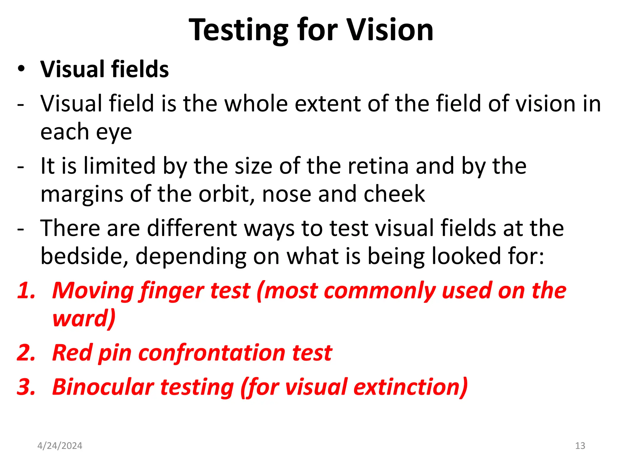 Examination of Cranial Nerves.pptx Anatomy | PPTX