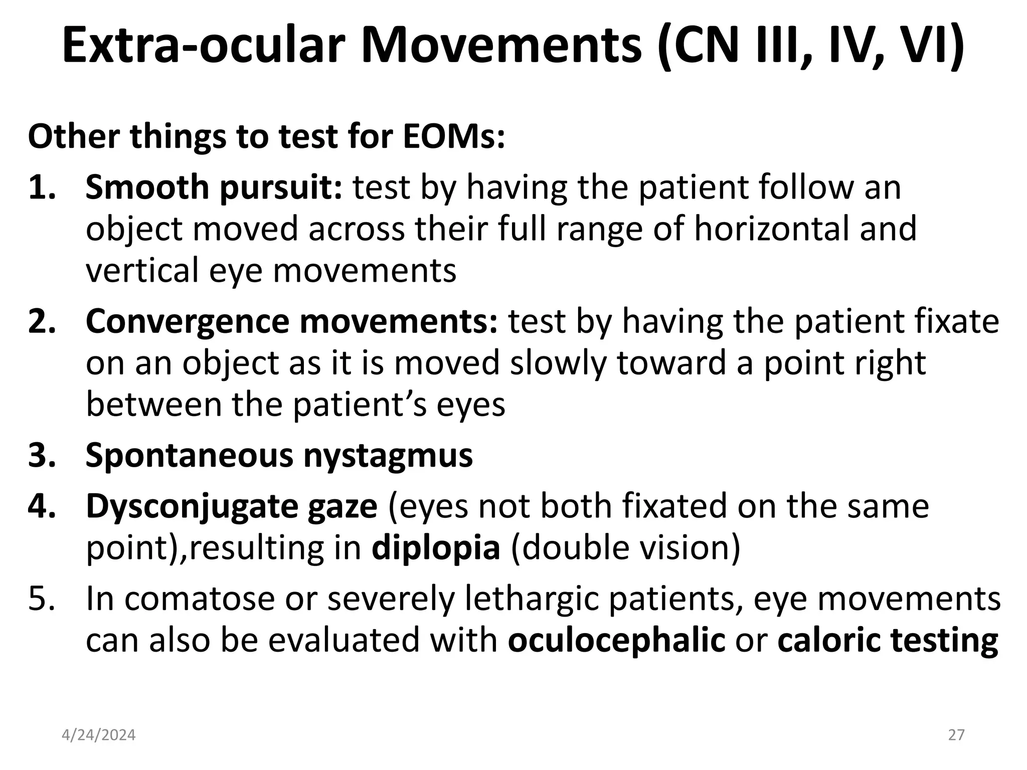 Examination of Cranial Nerves.pptx Anatomy | PPTX | Brain and Nervous ...