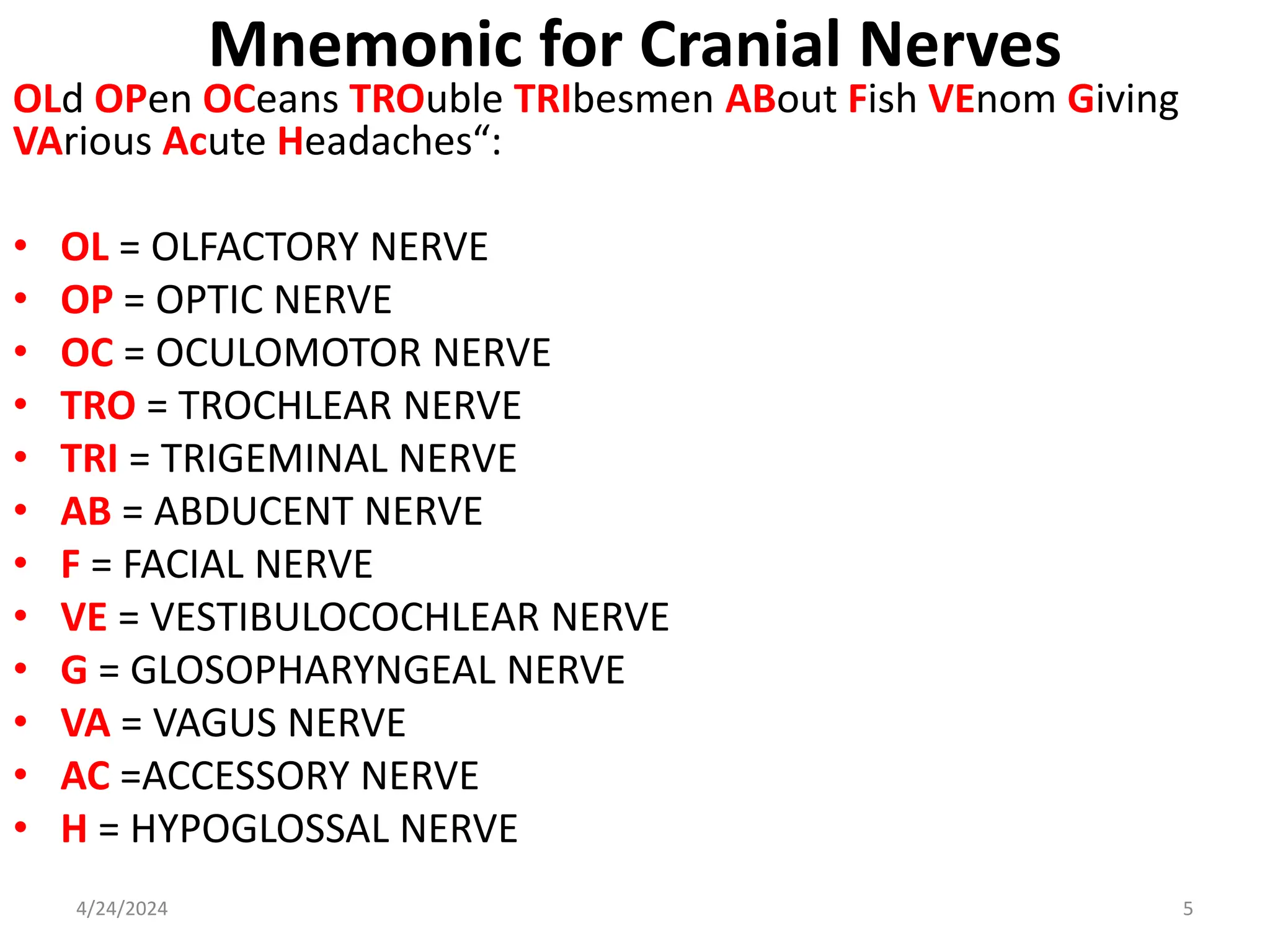 Examination of Cranial Nerves.pptx Anatomy | PPTX