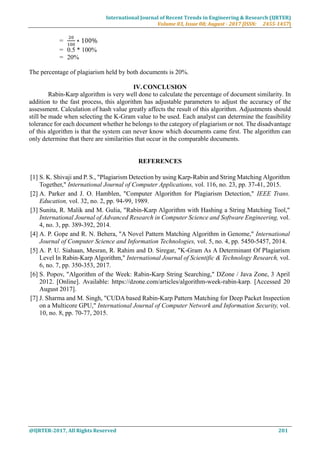 Examination of Document Similarity Using Rabin-Karp Algorithm | PDF