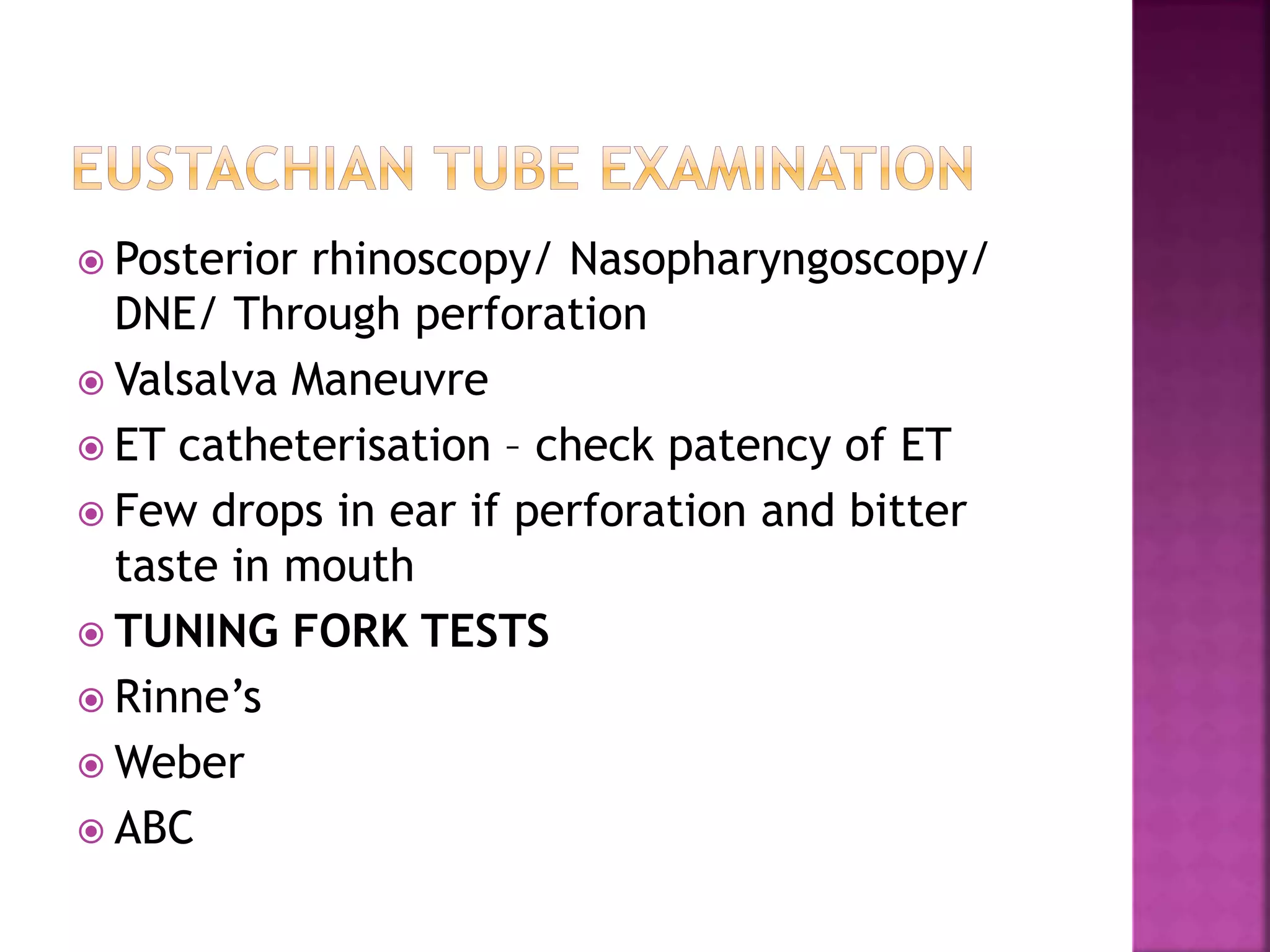 Examination of ear | PPTX