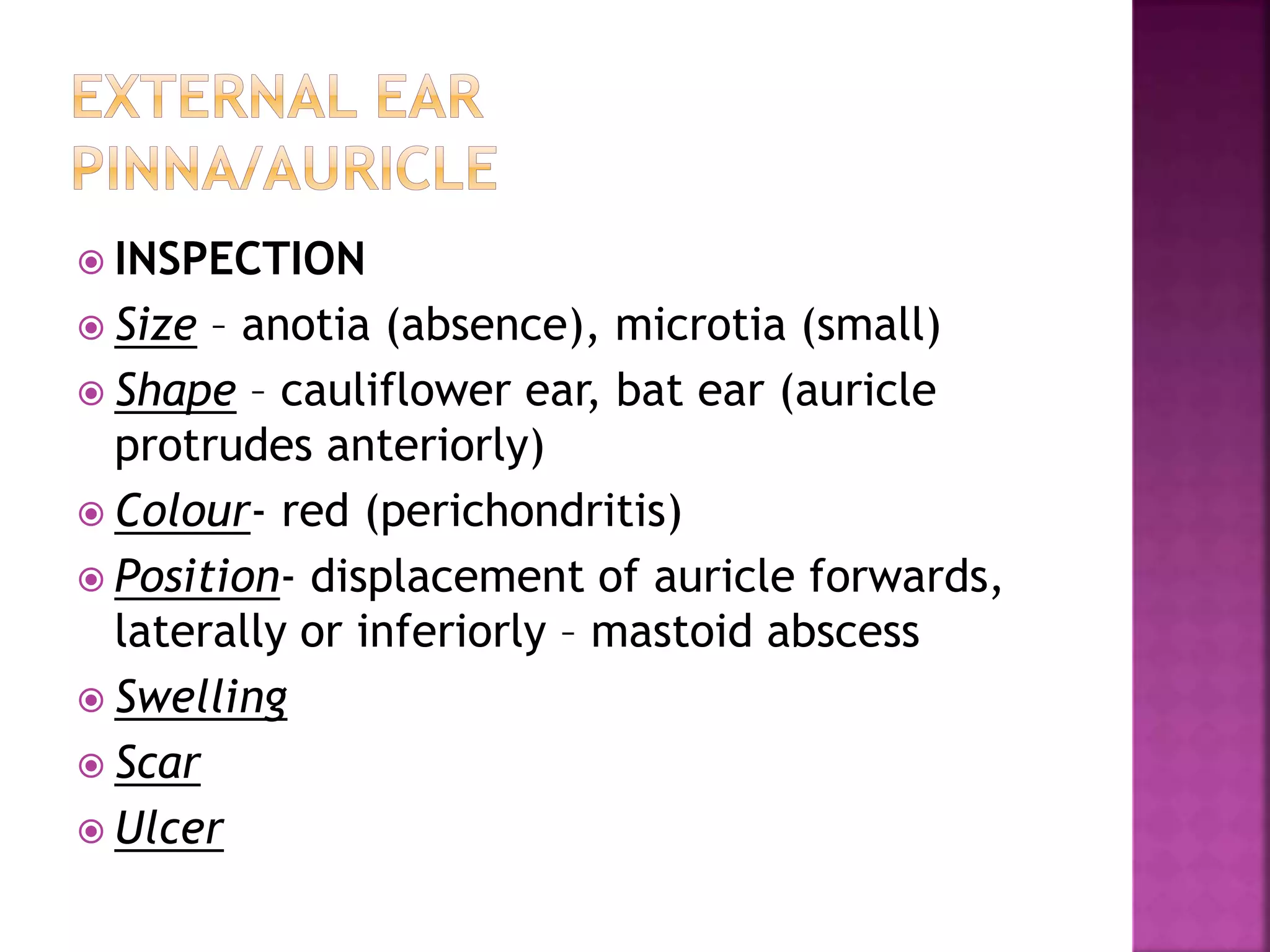 Examination of ear | PPTX