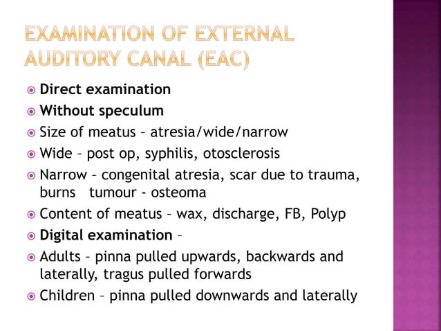 Examination of ear | PPTX