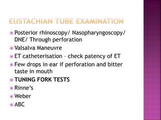 Examination of ear | PPTX