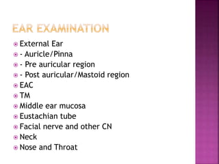 Examination of ear | PPTX