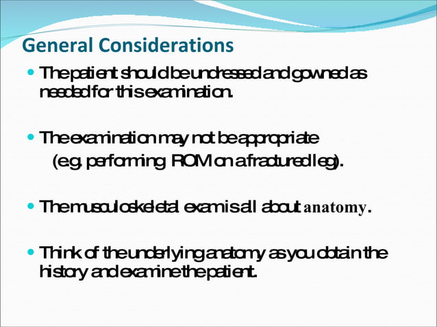 Examination Of Extremities | PPT