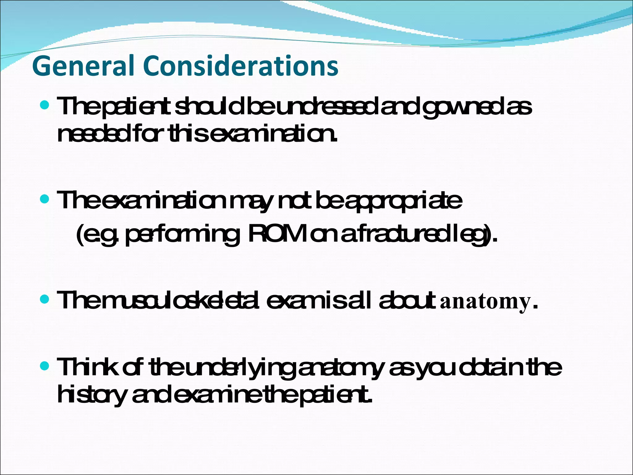 Examination Of Extremities | PPT