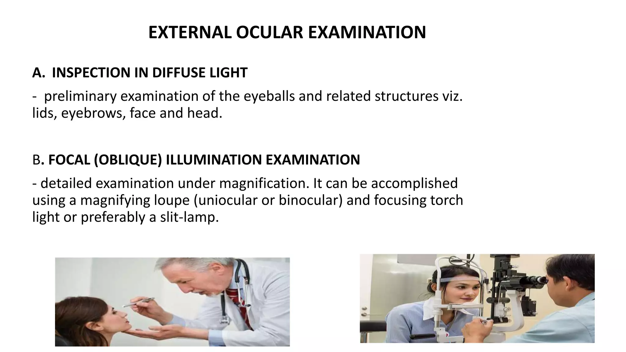 Examination of eye | PPTX