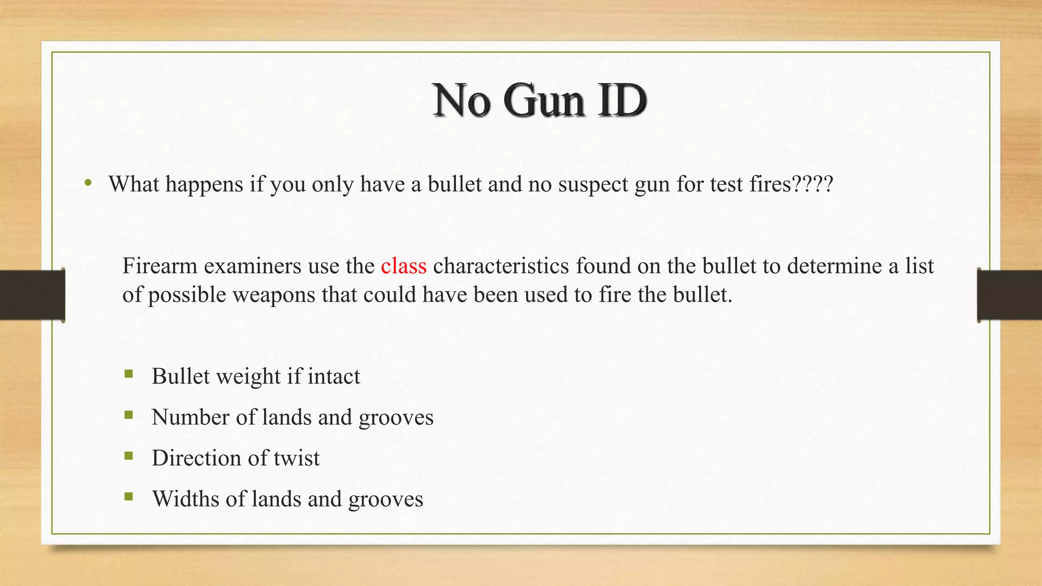 Examination of Firearm through Cartridge Case and bullet.pptx