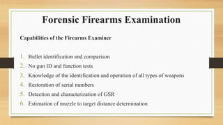 Examination of Firearm through Cartridge Case and bullet.pptx