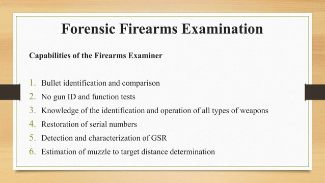 Examination of Firearm through Cartridge Case and bullet.pptx