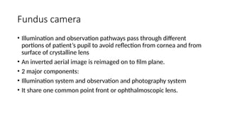 EXAMINATION OF FUNDUS and its description | PPTX